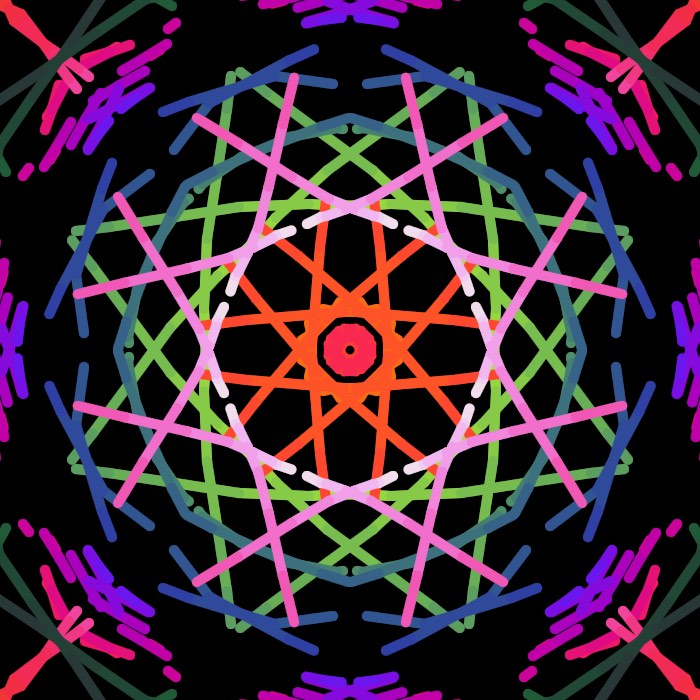Solve Random Kaleidoscope #142 jigsaw puzzle online with 9 pieces
