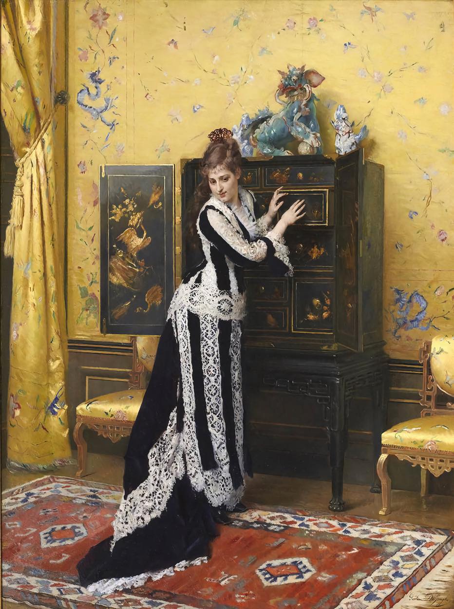 Solve Gustave Léonard de Jonghe, In Front of the Chinese Cabinet jigsaw ...