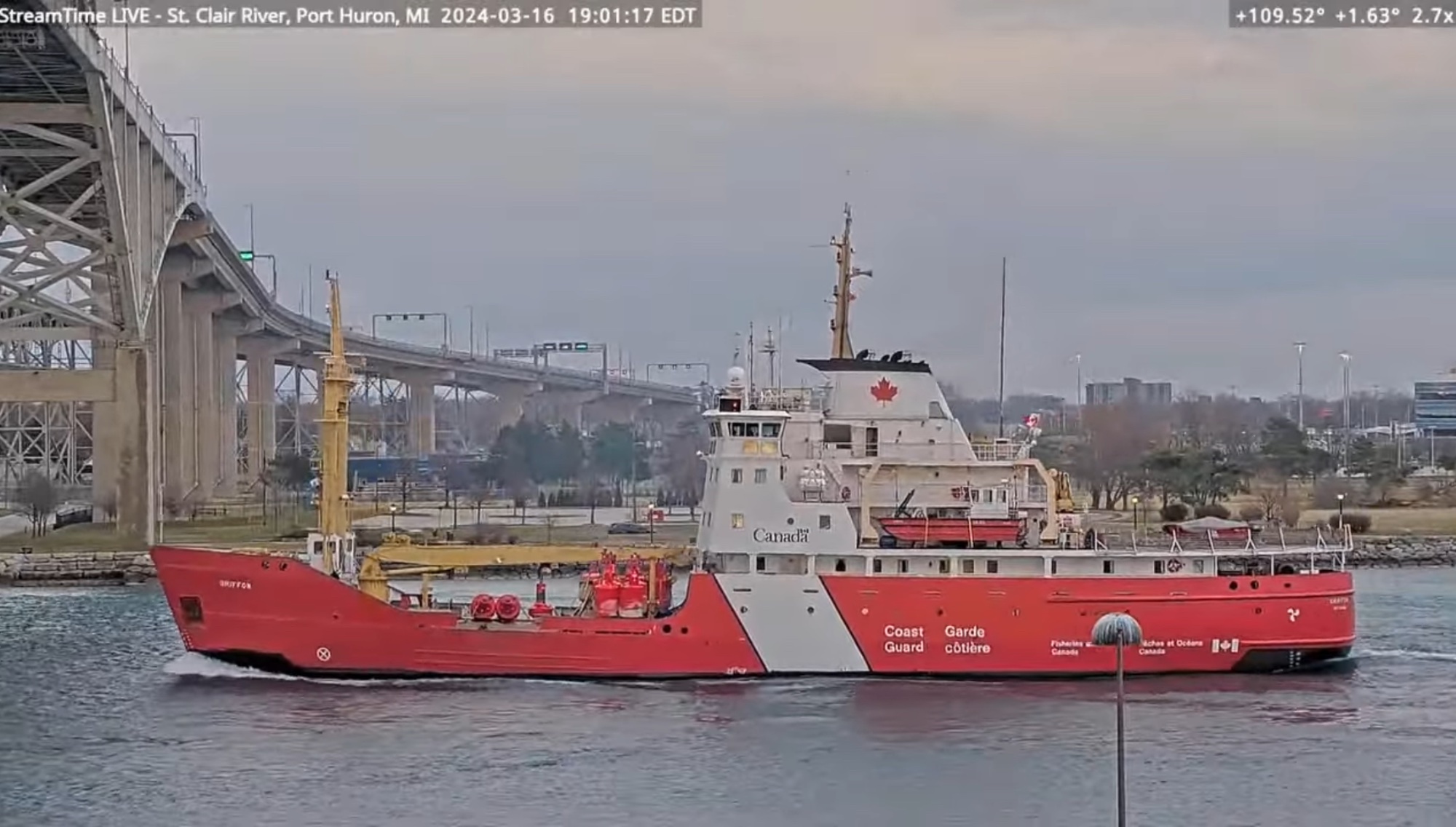 Solve CCGS Griffon, Port Huron, March 16, 2024 jigsaw puzzle online ...