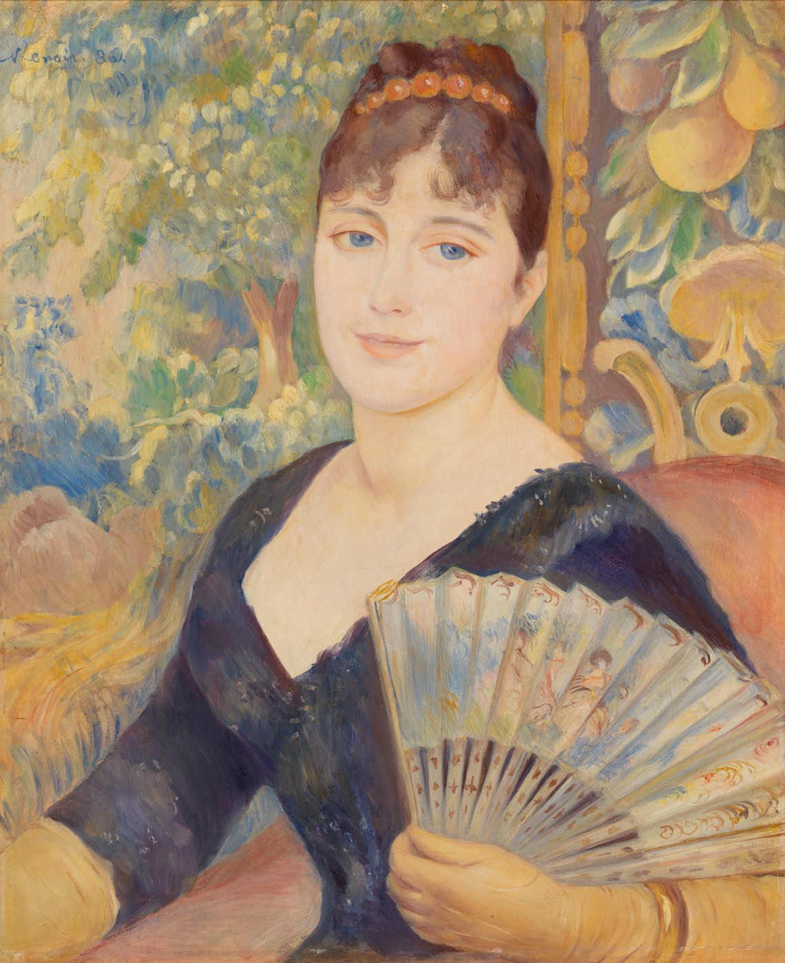 Solve Woman with a Fan (1886) jigsaw puzzle online with 63 pieces
