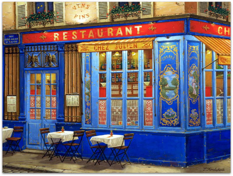 Solve Colorful restaurant jigsaw puzzle online with 80 pieces