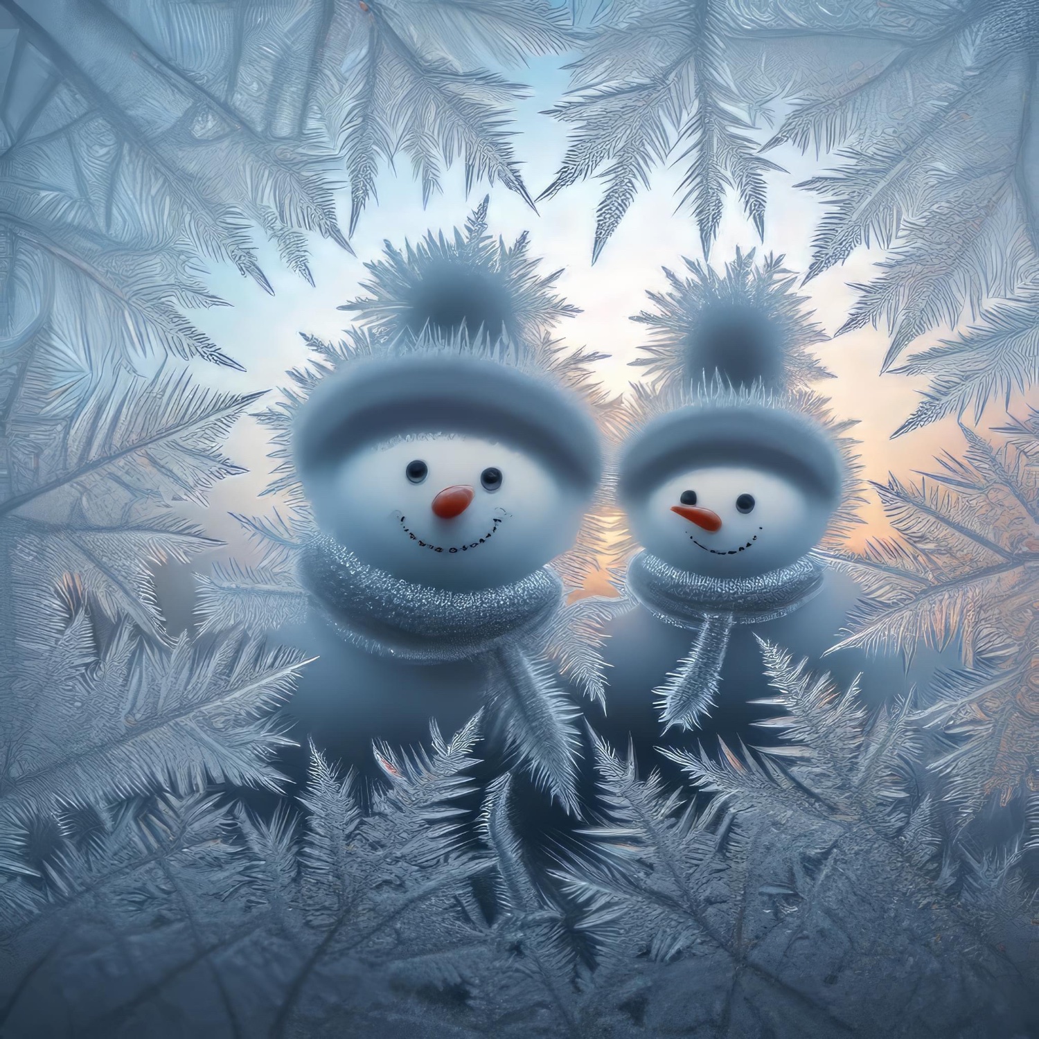 Solve Looking Through the Snowflakes to See the Snowman jigsaw puzzle online with 324 pieces
