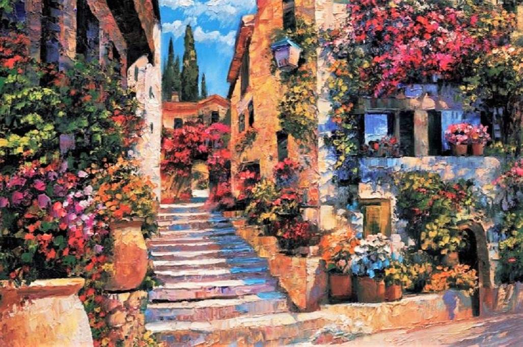 Solve "Riviera Steps" jigsaw puzzle online with 54 pieces