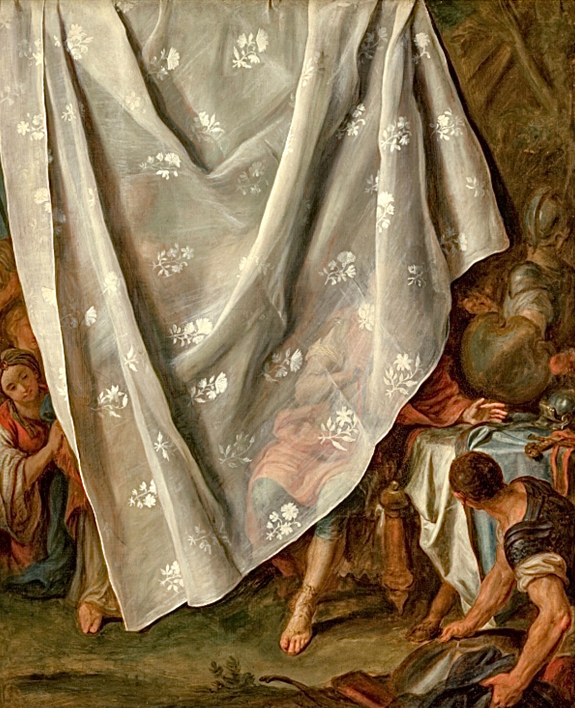 Solve The Meeting of Alexander the Great and Roxana, behind a trompe l'oeil curtain, c.1750 ...