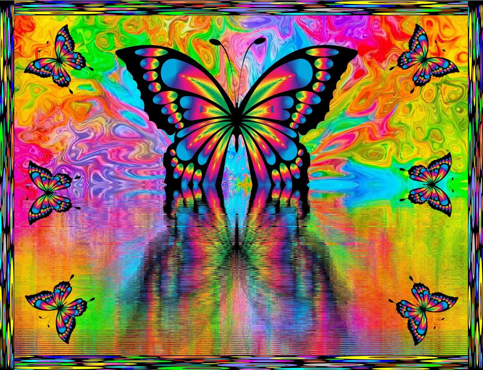 Jigsaw Puzzle | 48 pieces | 1Butterfly Reflection | Jigidi