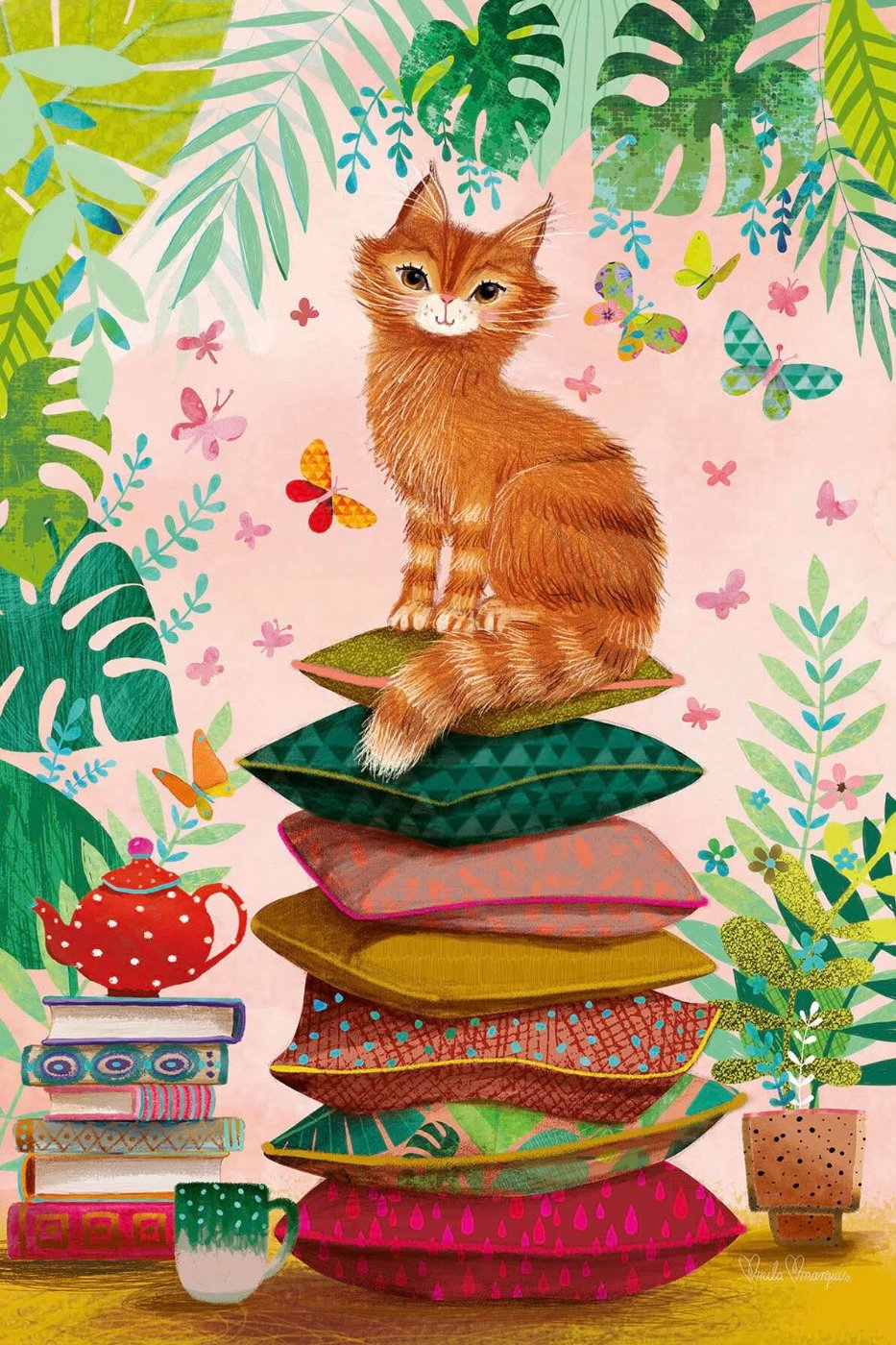 Jigsaw Puzzle | 35 pieces | Cat Queen by Mila Marquis | Jigidi