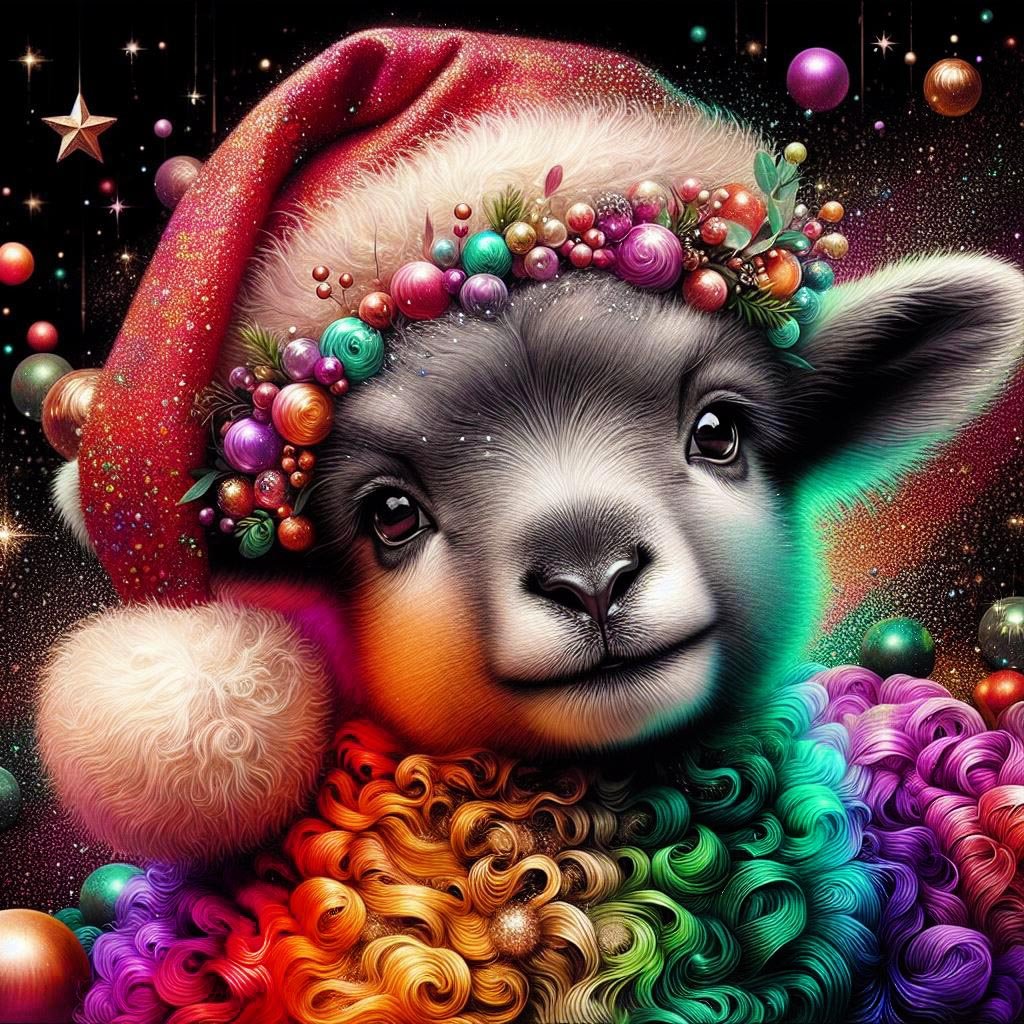 Solve Zelda Ewe ready for Christmas jigsaw puzzle online with 64 pieces