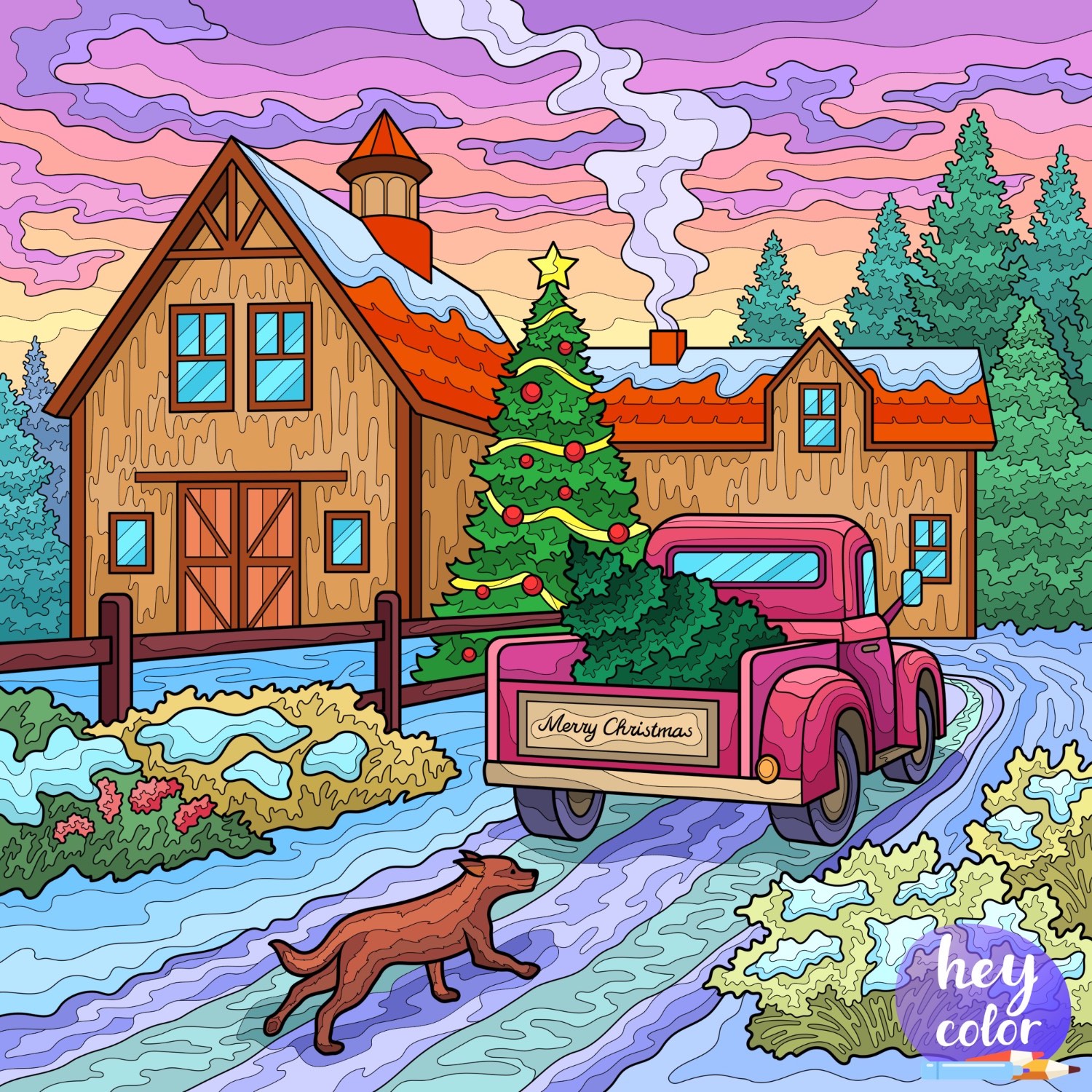 Solve Merry Christmas jigsaw puzzle online with 256 pieces