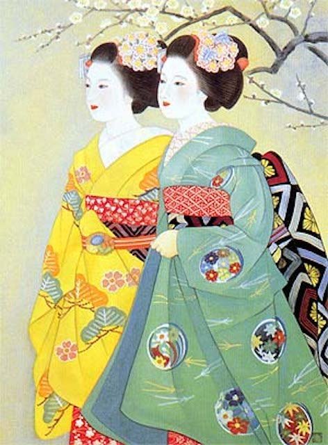 Solve two maiko jigsaw puzzle online with 70 pieces