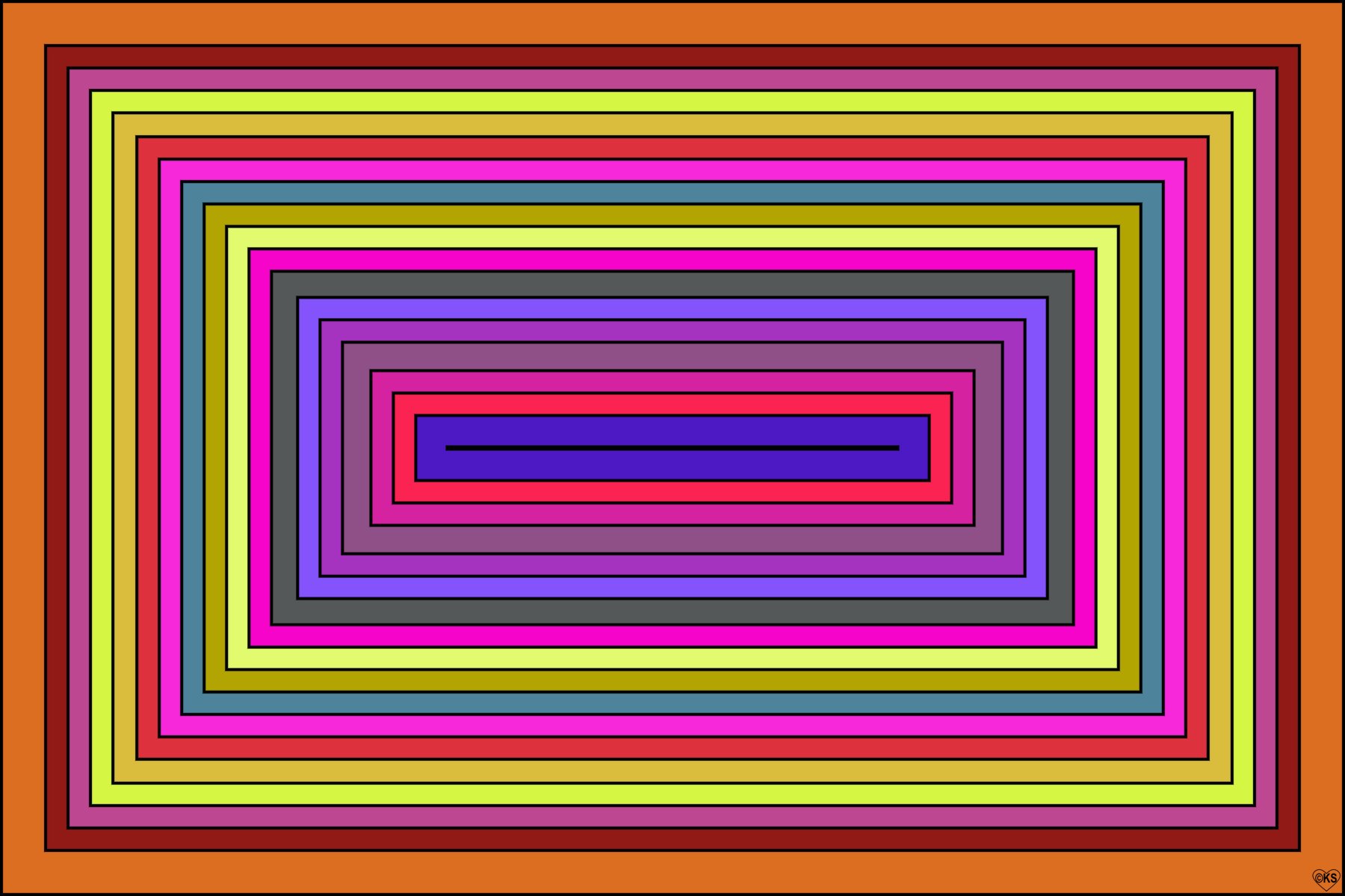 Solve Concentric Rectangles!! ~ H jigsaw puzzle online with 600 pieces