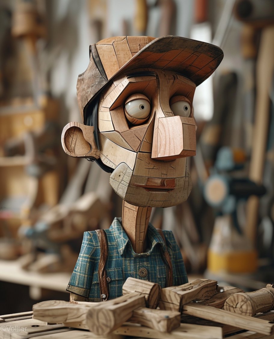 Solve Wooden Man jigsaw puzzle online with 12 pieces