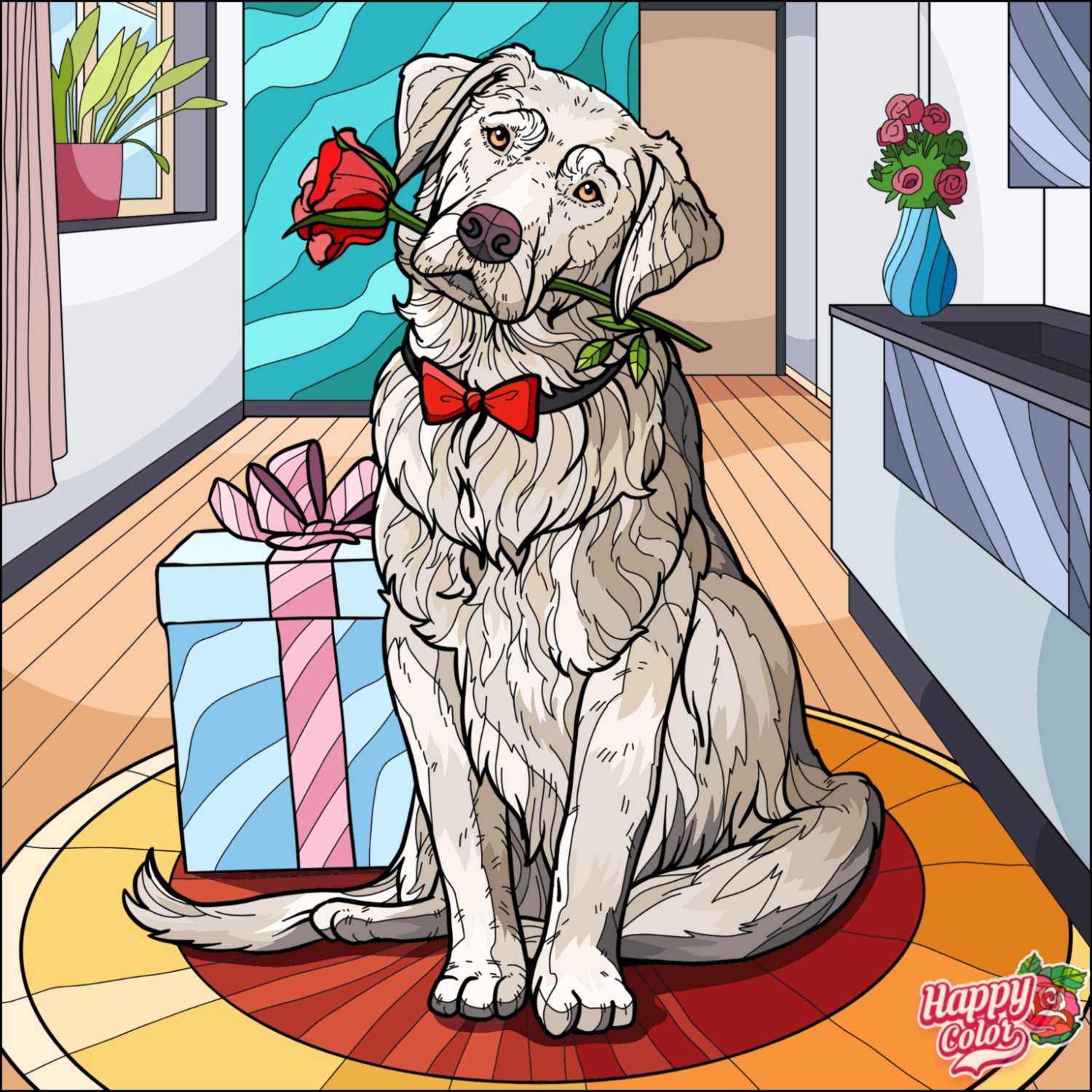 Jigsaw Puzzle | 100 pieces | Adoring Dog | Jigidi