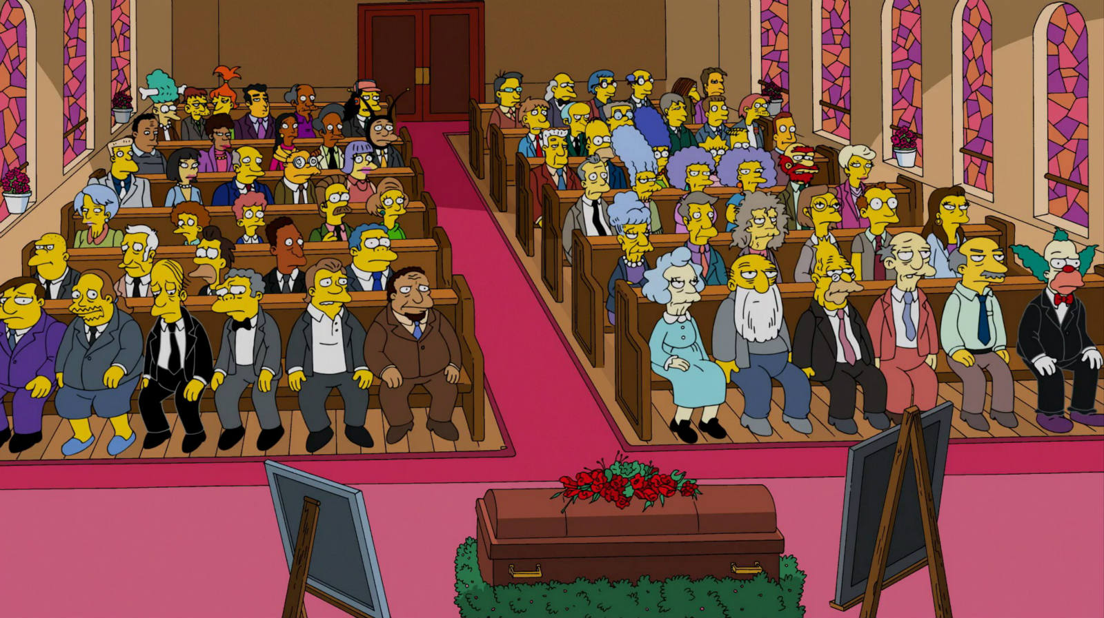 Solve The Simpsons Funeral jigsaw puzzle online with 390 pieces