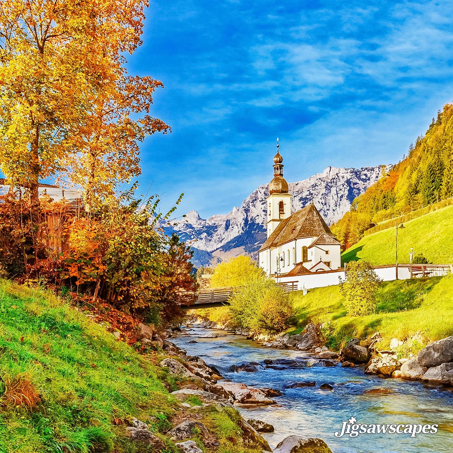 Solve Church in the valley . . . . . jigsaw puzzle online with 64 pieces