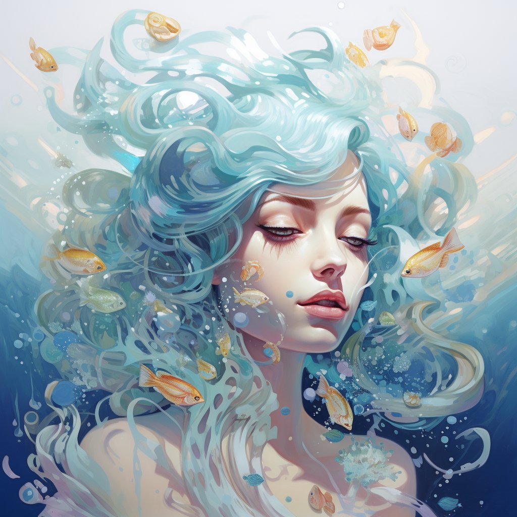 Solve Queen Aquarius jigsaw puzzle online with 100 pieces