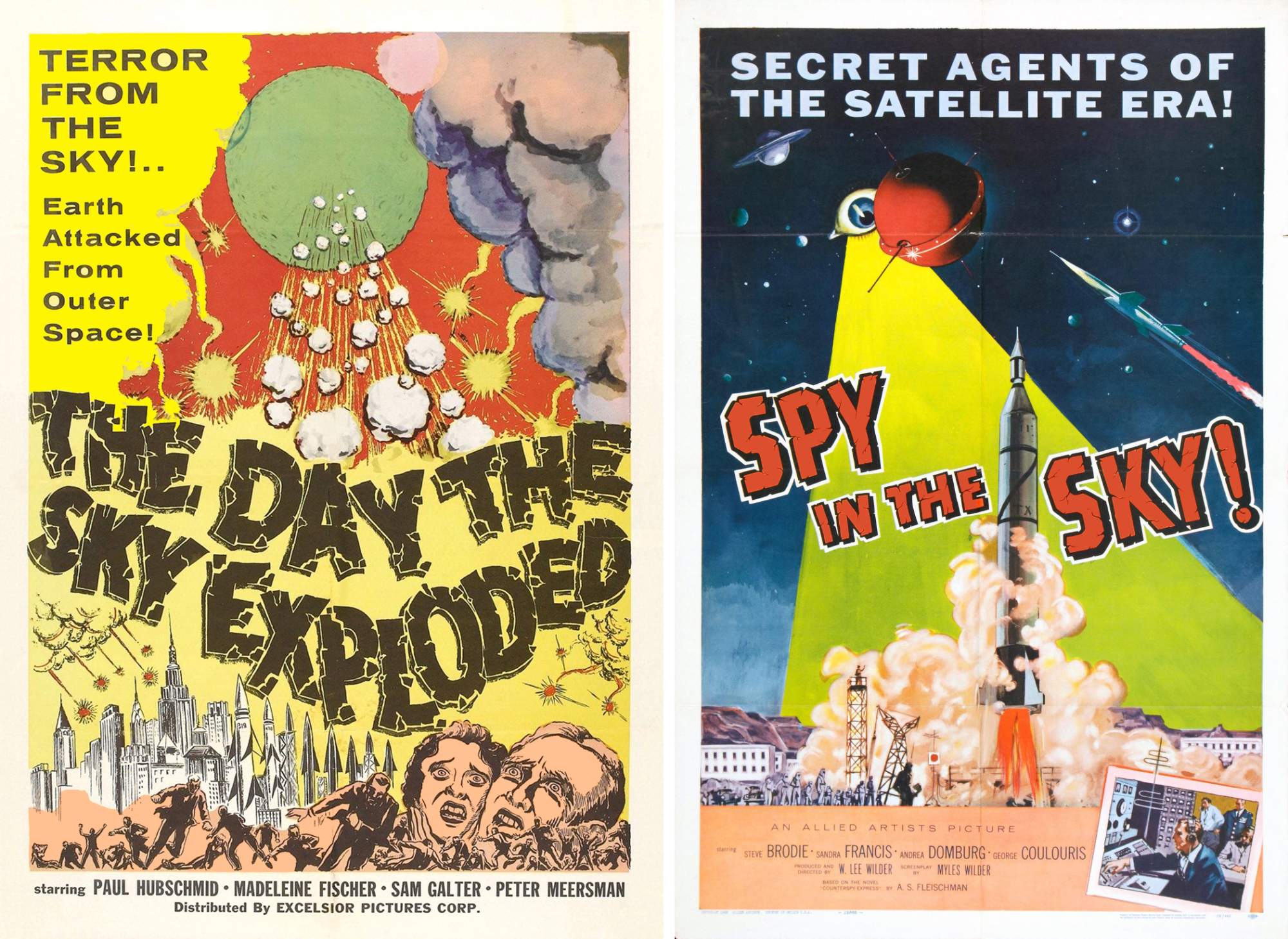 Solve The Day the Sky Exploded ~ 1958 and Spy in the Sky ~ 1958 jigsaw ...