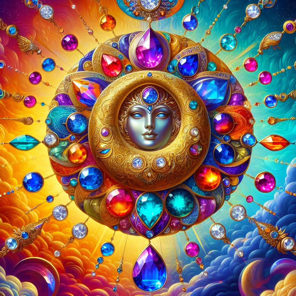 Solve Aurora the Goddess of Jewels jigsaw puzzle online with 81 pieces