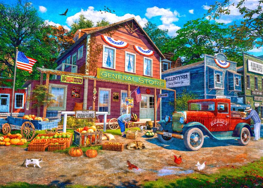 Solve The Old General Store jigsaw puzzle online with 88 pieces