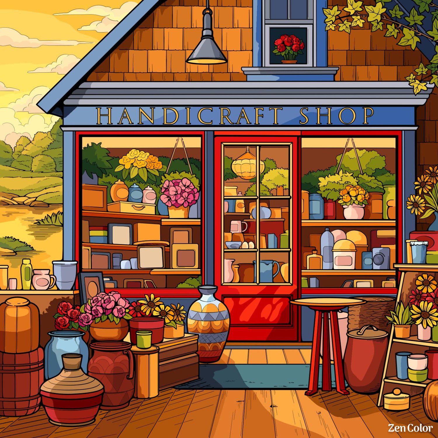 Solve PUZZLE - Handicraft Shop jigsaw puzzle online with 81 pieces