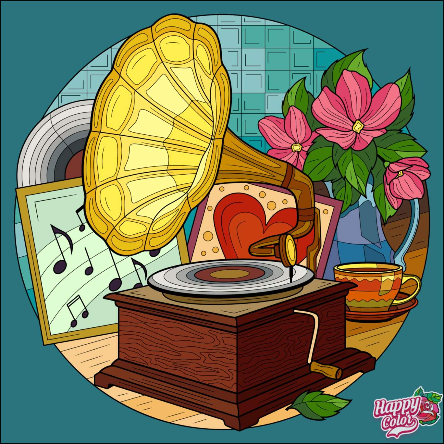 Solve PUZZLE - Vintage Record Player jigsaw puzzle online with 400 pieces