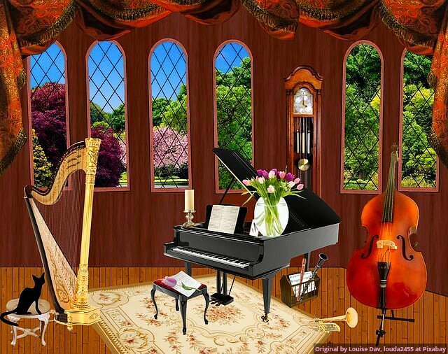 Solve Musical Tuesday - the music room 🎺 jigsaw puzzle online with 80 ...