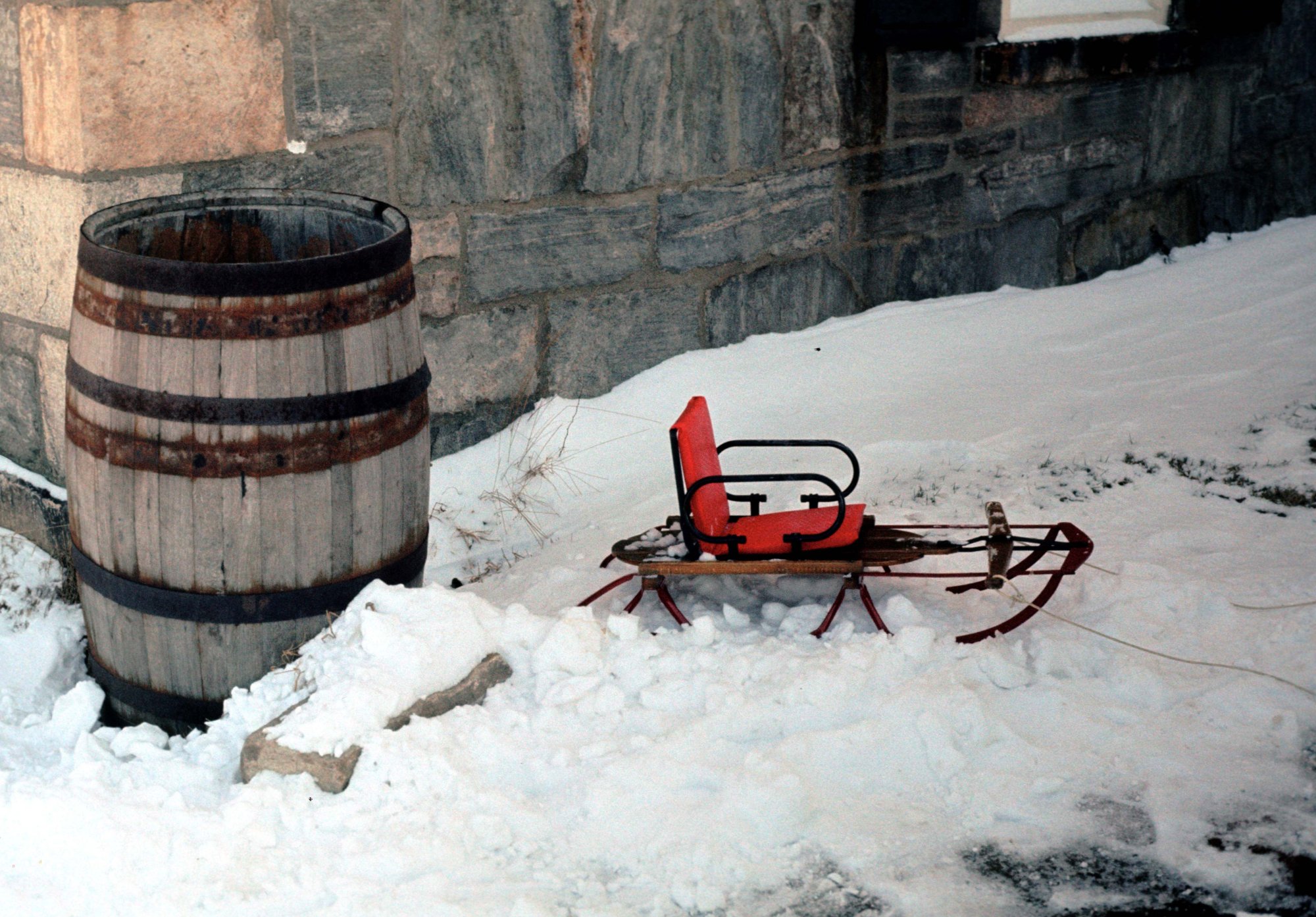 Jigsaw Puzzle | Child's sled, Mystic, RI, USA, J Brendler | 88 pieces ...