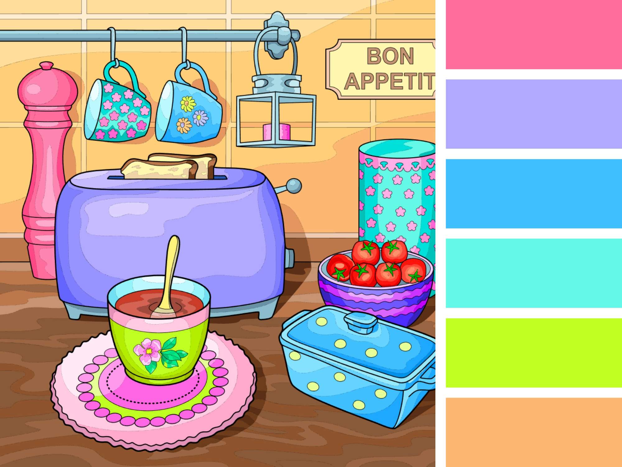 Solve Color Palette 128 jigsaw puzzle online with 252 pieces