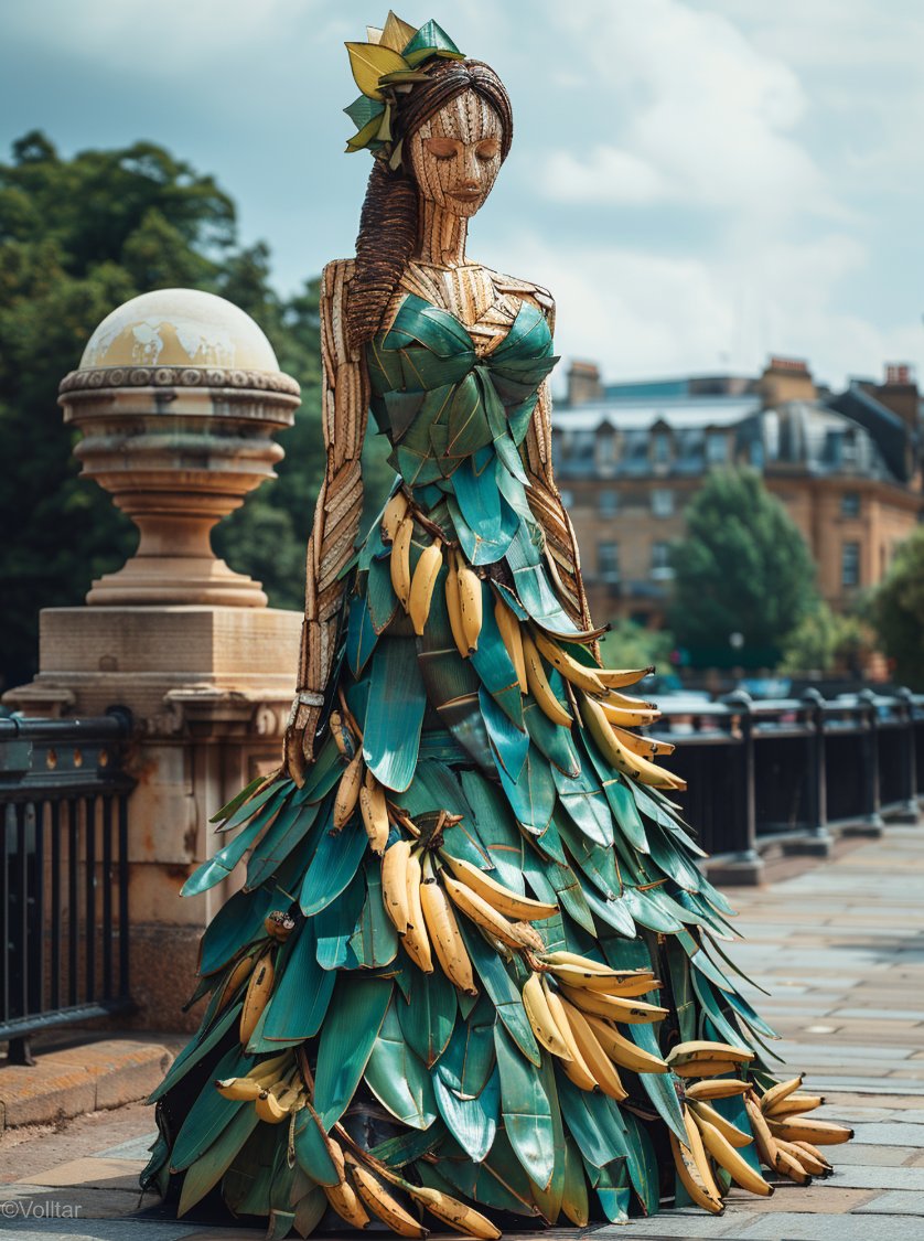 Solve Banana Lady jigsaw puzzle online with 12 pieces