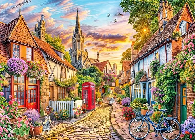 Solve Delightful Village jigsaw puzzle online with 88 pieces