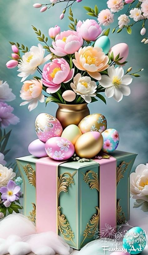 Solve Fantasy Easter AI Art jigsaw puzzle online with 45 pieces