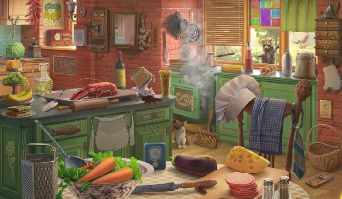 Solve Estate Kitchen jigsaw puzzle online with 135 pieces