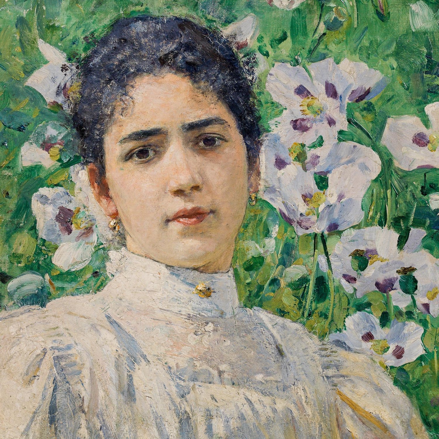 Solve Johann Victor Kramer - (Austrian 1861 - 1949) - Lady in a White ...