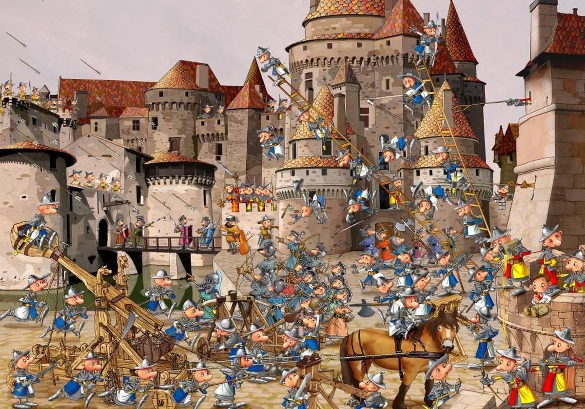 Solve Attack the Castle jigsaw puzzle online with 70 pieces