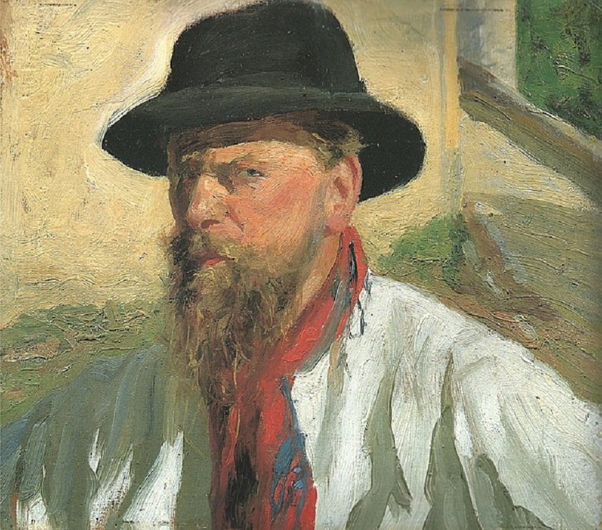 Solve Matteo Olivero autoritratto jigsaw puzzle online with 168 pieces