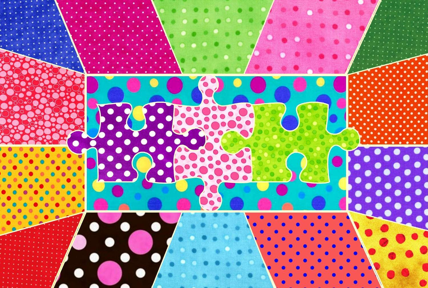 Solve Sunday dots - small jigsaw puzzle online with 40 pieces