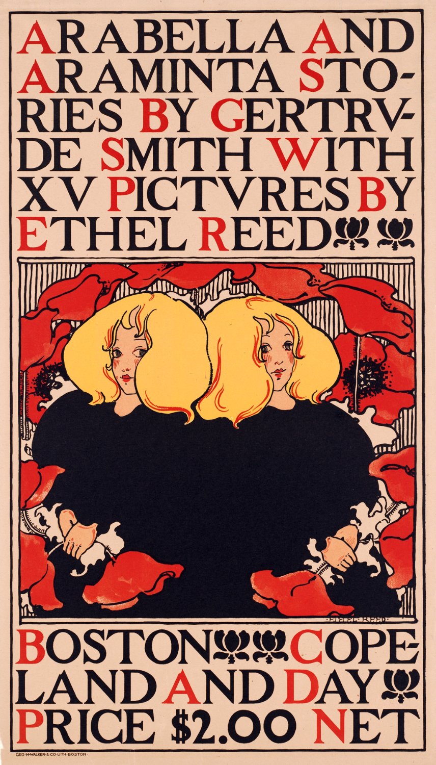 Solve Arabella and Araminta, 1900, by Ethel Reed (American, 1874 - 1900 ...