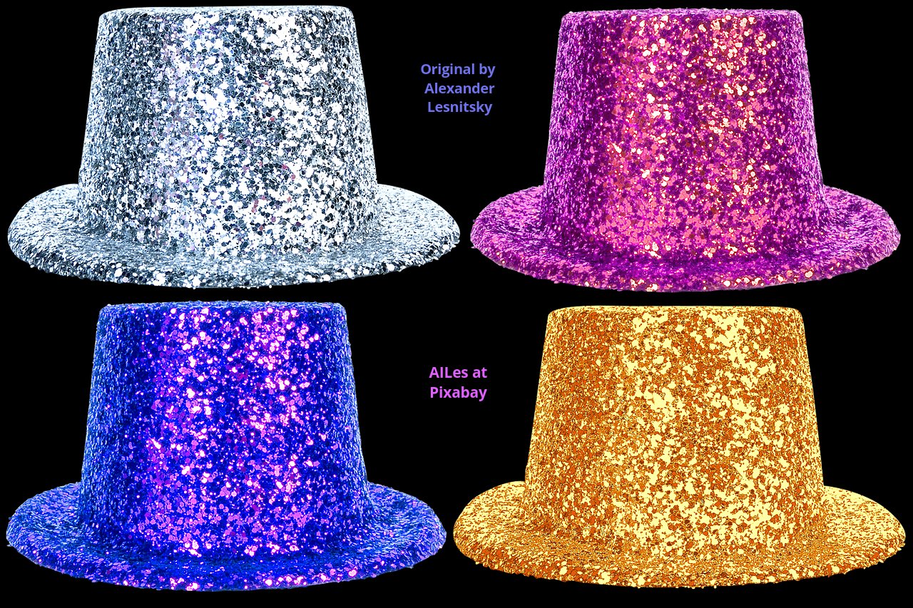 Solve Sparkly party hats 🎉 jigsaw puzzle online with 77 pieces