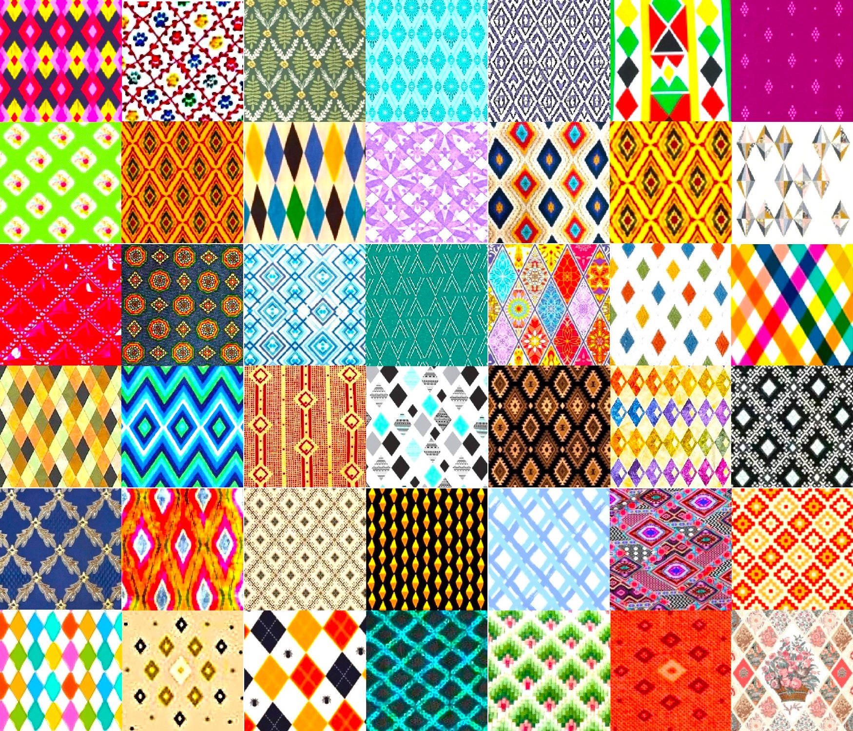 Solve PATCHWORK DIAMONDS 72 jigsaw puzzle online with 72 pieces