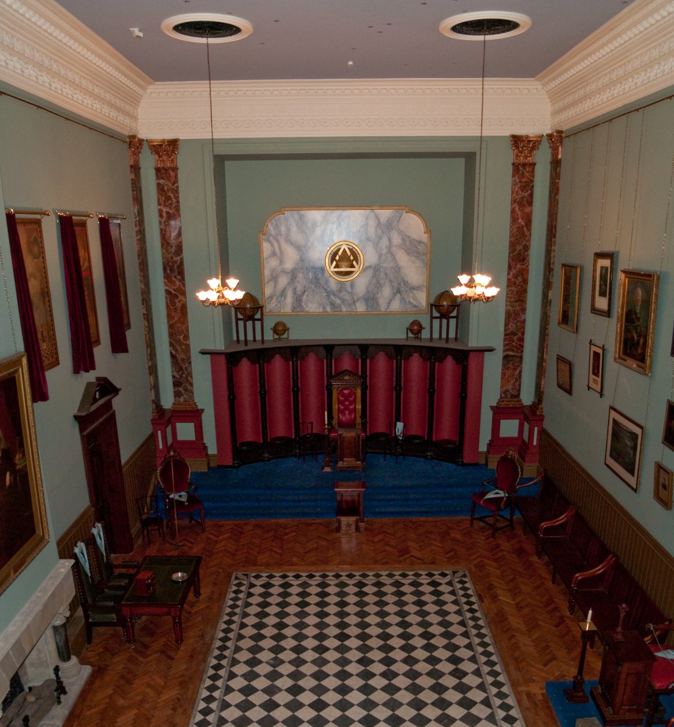 Solve beamish 12-05-10 masonic hall lodge room balcony down v pan ...