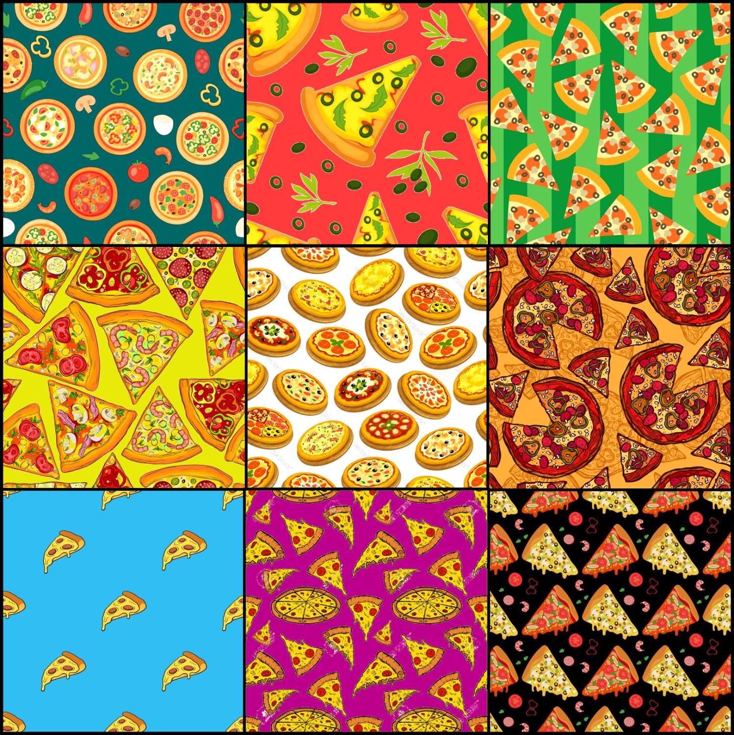Jigsaw Puzzle | Pizza patterns 2 | 225 pieces | Jigidi