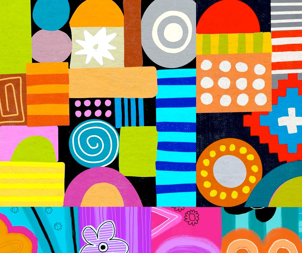 Solve Shapes mashup jigsaw puzzle online with 120 pieces