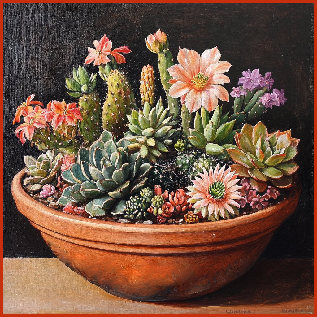 Solve Cacti and succulents. jigsaw puzzle online with 49 pieces