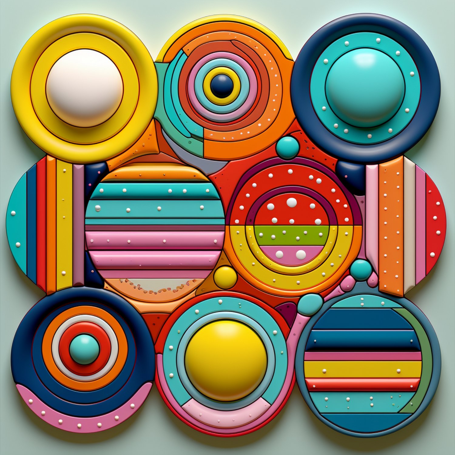 Solve Kreise jigsaw puzzle online with 81 pieces