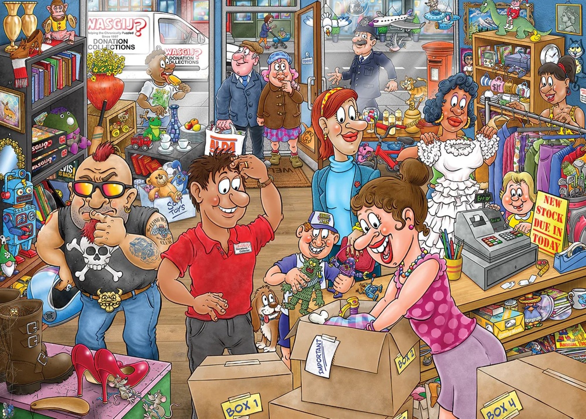 Solve DONATIE DEBACLE jigsaw puzzle online with 352 pieces