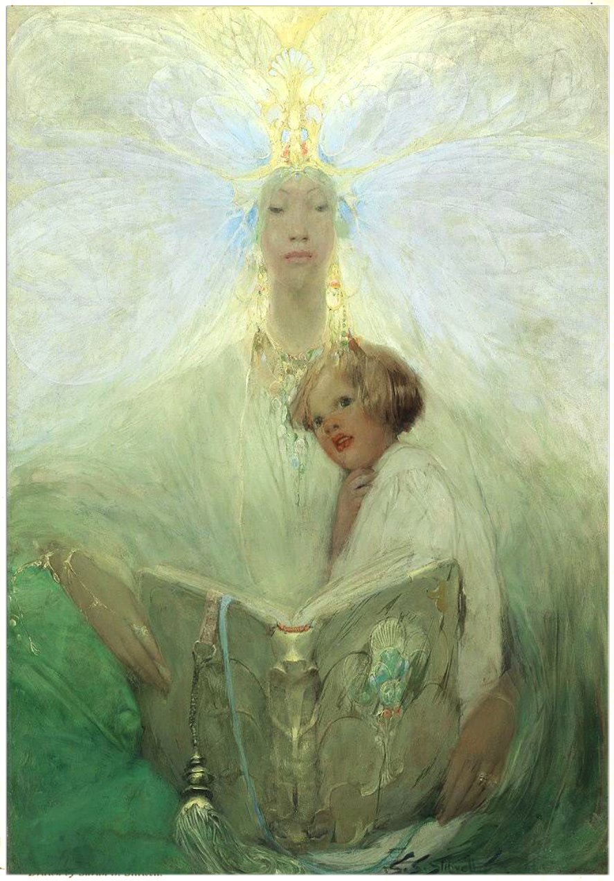 Solve The Fairy Godmother, illustration for a poem, ca 1907, by Sarah S ...