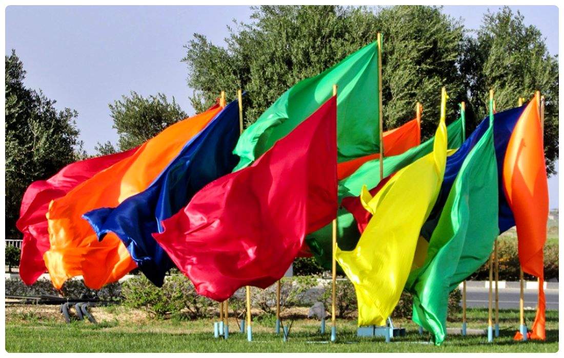 Solve The Colours of Cyprus Festival Flags jigsaw puzzle online with ...
