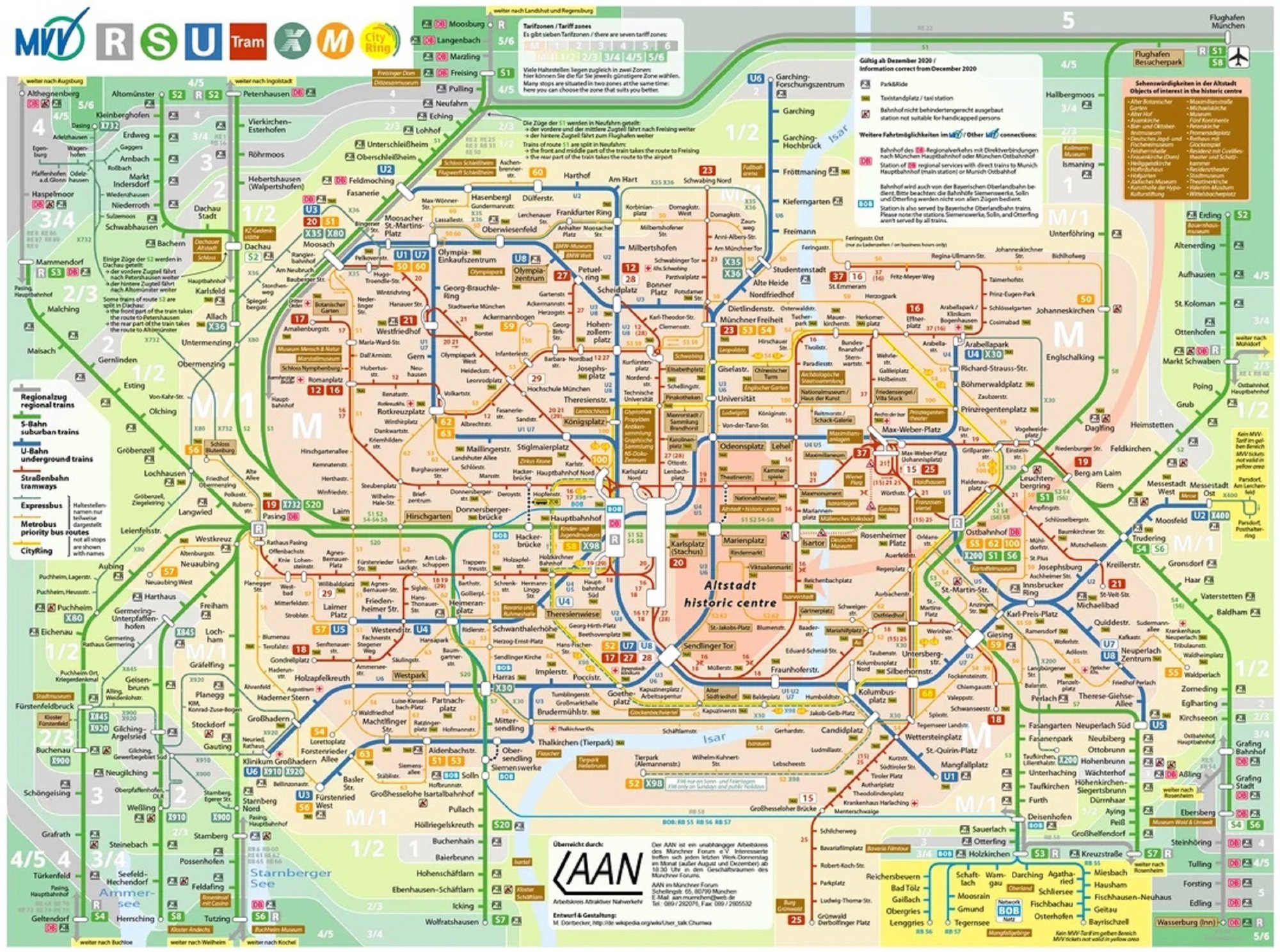 Solve Munich Public Transit Map jigsaw puzzle online with 594 pieces