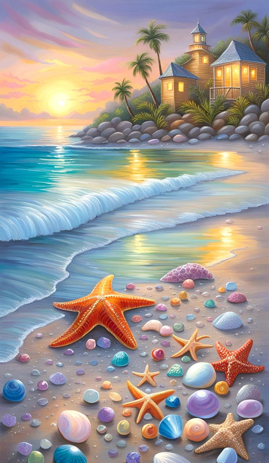 Solve Life on a Beach jigsaw puzzle online with 84 pieces