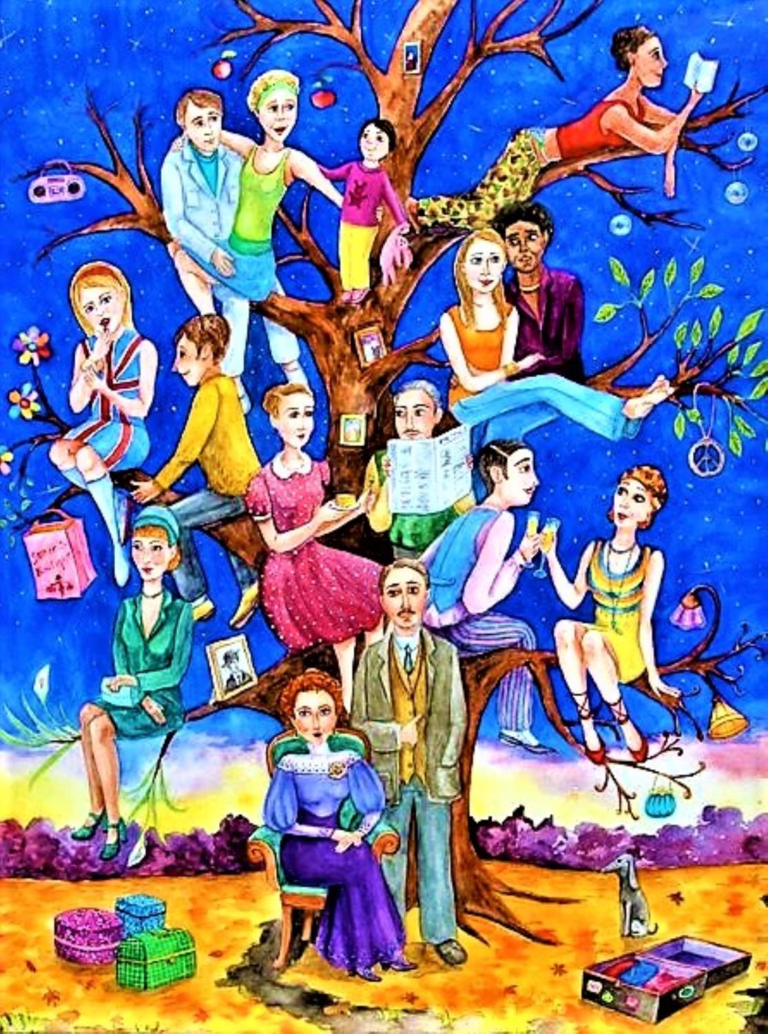 Solve A Family Tree jigsaw puzzle online with 140 pieces