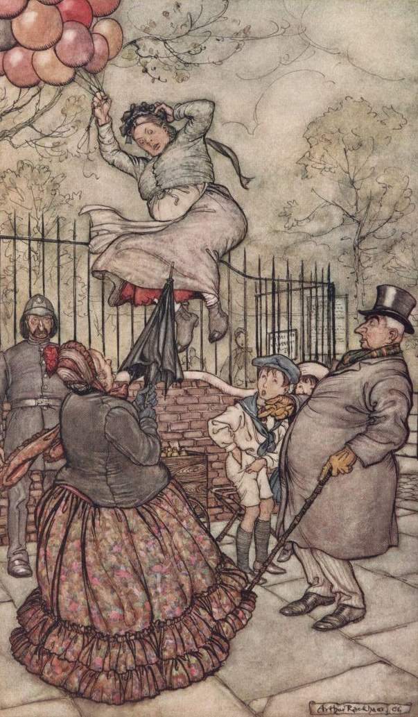 Solve The Lady with the Balloons (1906) - Arthur Rackham jigsaw puzzle ...